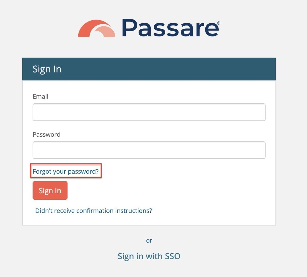 Sign in to Passare