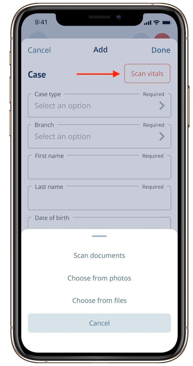 Enter First Call and Vitals info with the AI Scanner 🎥