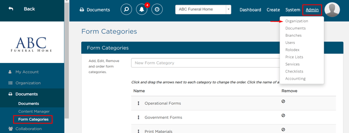 How to Customize Form Categories & Documents