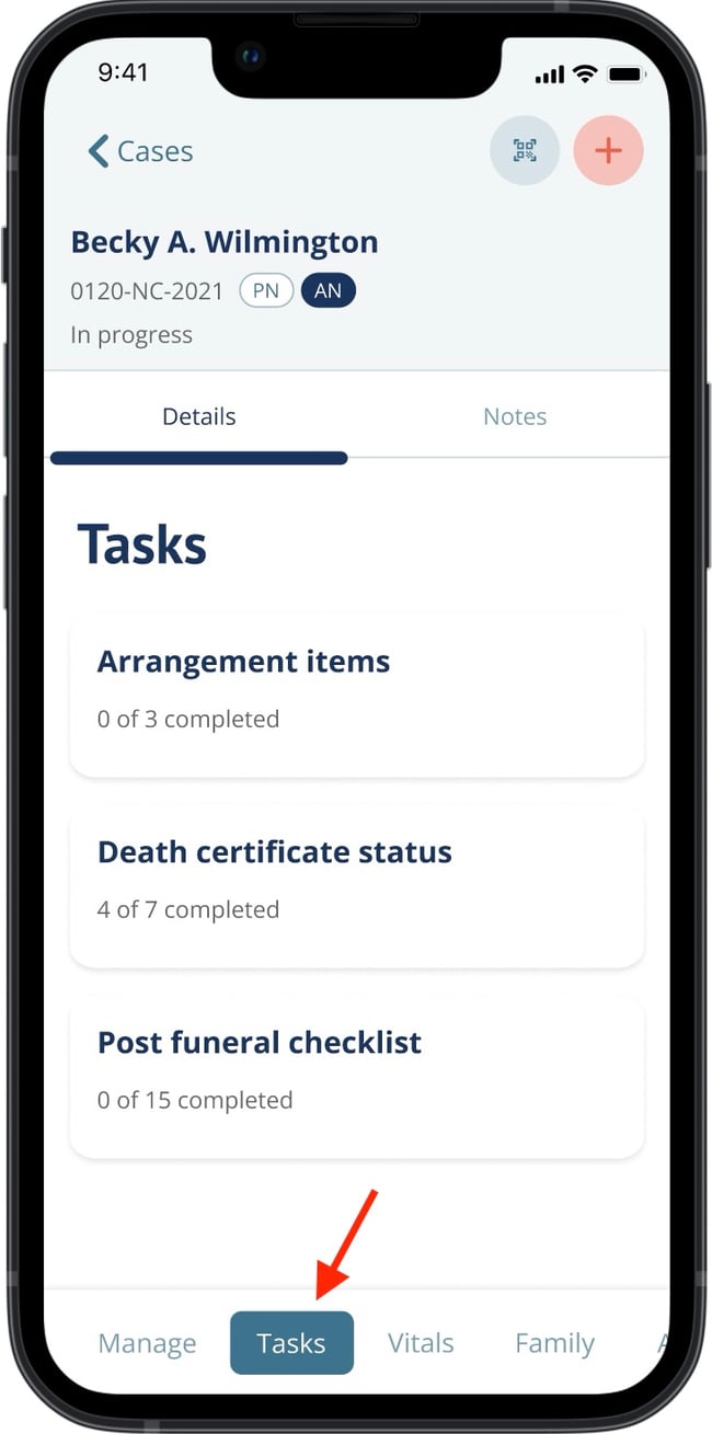 Getting started with mobile case tasks