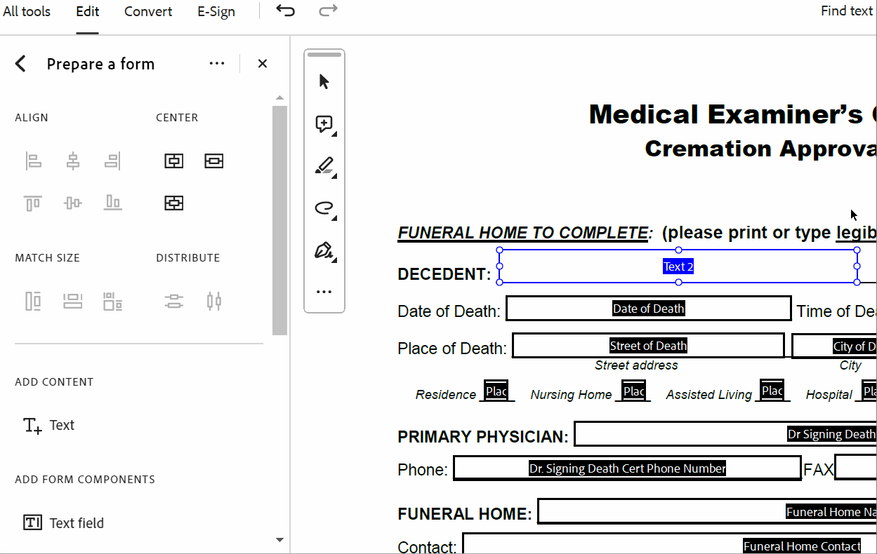 Create a custom document