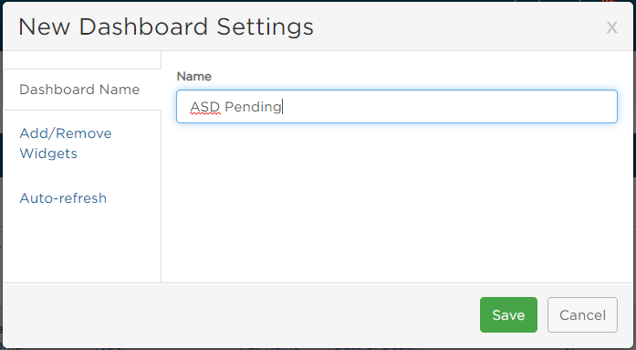 Manage your ASD Dashboard