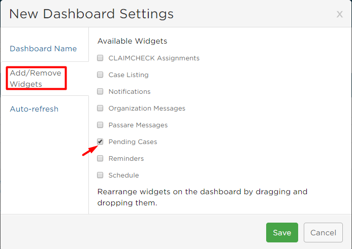 Manage your ASD Dashboard