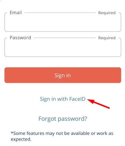Sign in to Passare Mobile