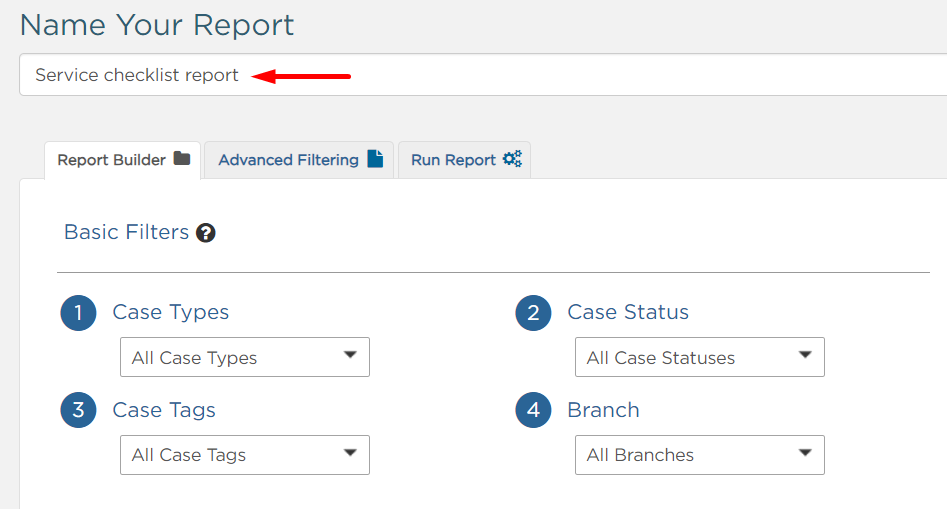 Create and run checklist reports