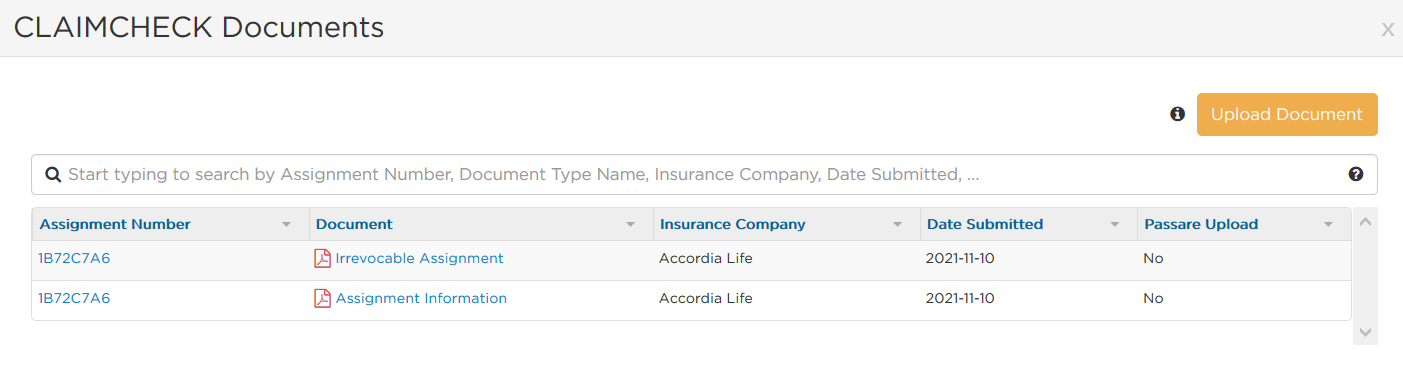 Enter a Claimcheck assignment