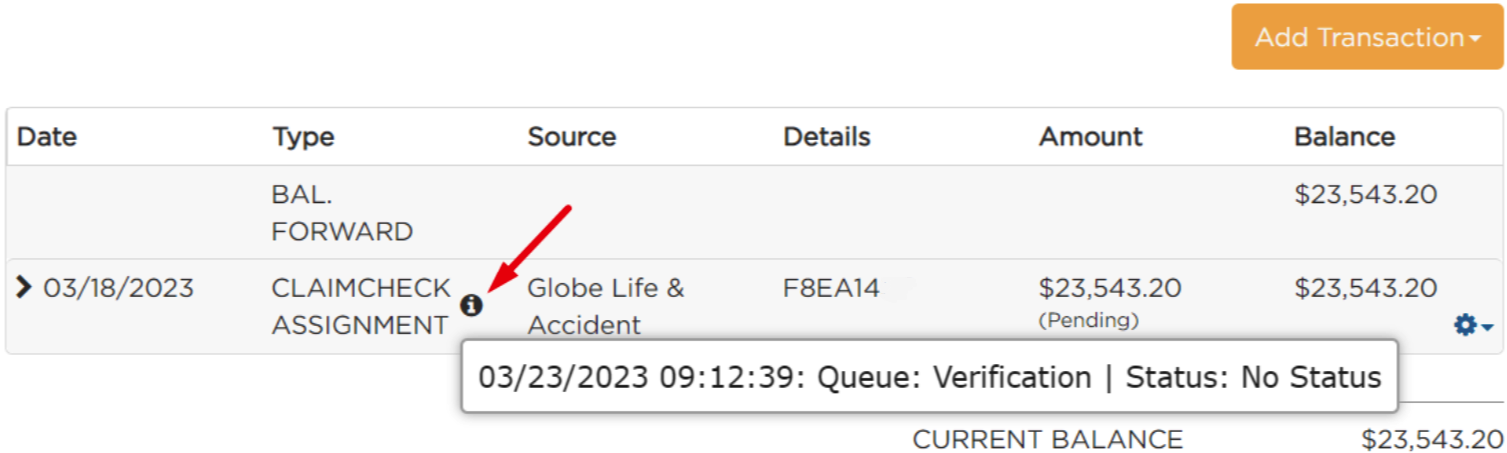 Claimcheck Status & Messaging