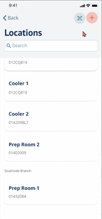 Set up tracking locations in Passare mobile