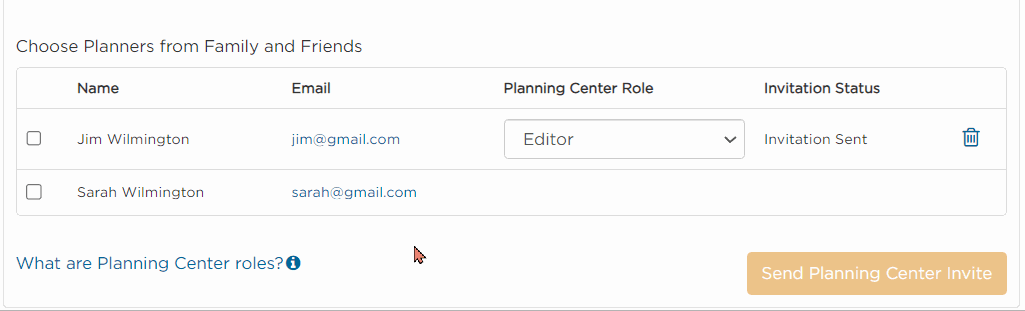 Send Planning Center invites via text or email